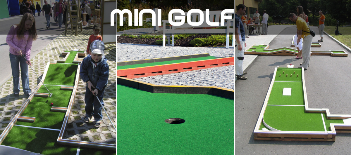 Circuitos Mini Golf portables de gran calidad y acabados.